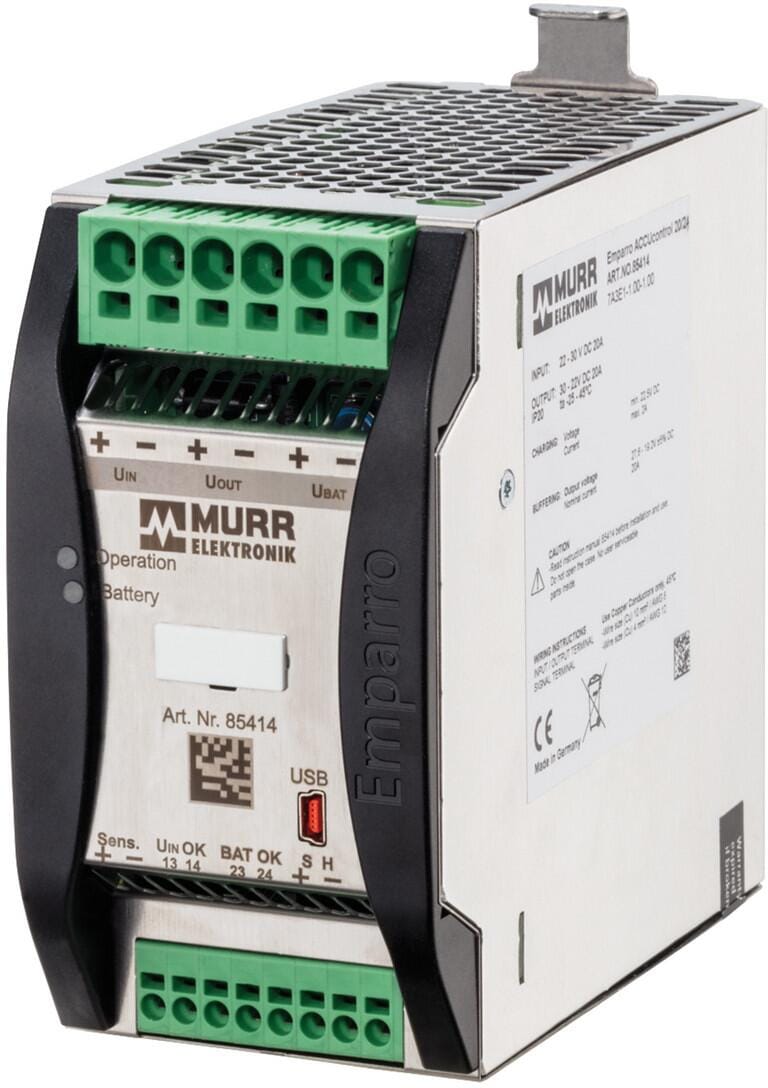 Murr 85414 Emparro ACCUcontrol USV-Modul, 24VDC, 24VDC/20A Elektroshop ...