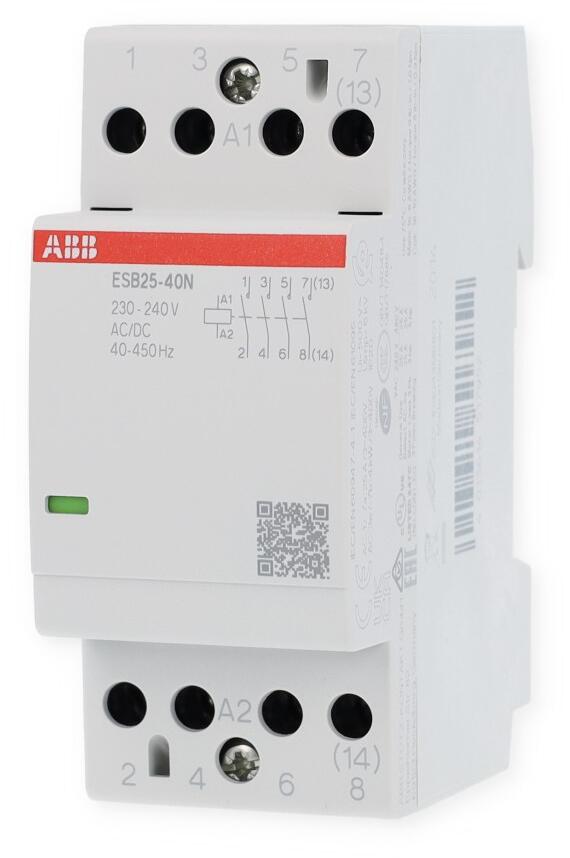 ABB ESB25-40N-06 Installationsschütz 4S, 25A, 240V, 4-Polig (1SAE231111R0640) Elektroshop Wagner