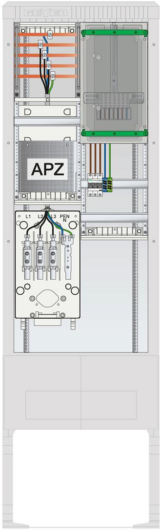 ABN Zähleranschlusssäule 1 ZP APZ 5pol (SZ205ZA1506) Elektroshop Wagner