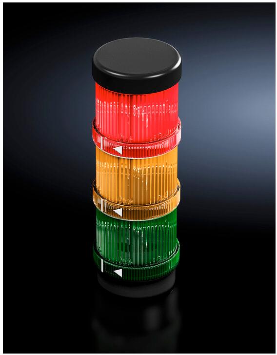 Rittal SG 2372.102 Signalsäule, 3-fach LED für Wand-/Bodenmontage ...