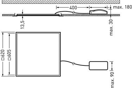 Trilux LED-Einbauleuchte VALINEO G3 M84 PW19 40-830 ETDD, weiß (7569951 ...