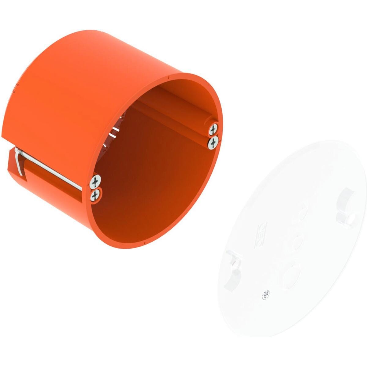 OBO Bettermann HG 61-AD-D Hohlwand-Gerätedose mit Deckel, Ø74mm, orange ...