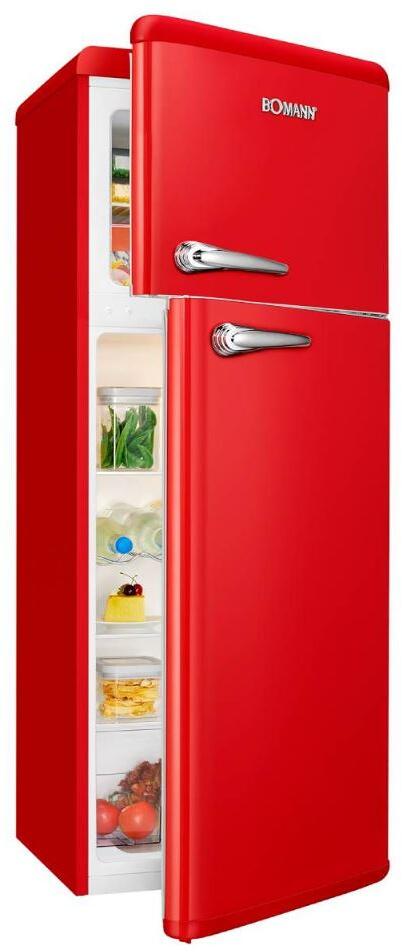 Bomann DTR 353.1 Retro Kühlschrank, 55 cm breit, 208 L, Stufenlose ...