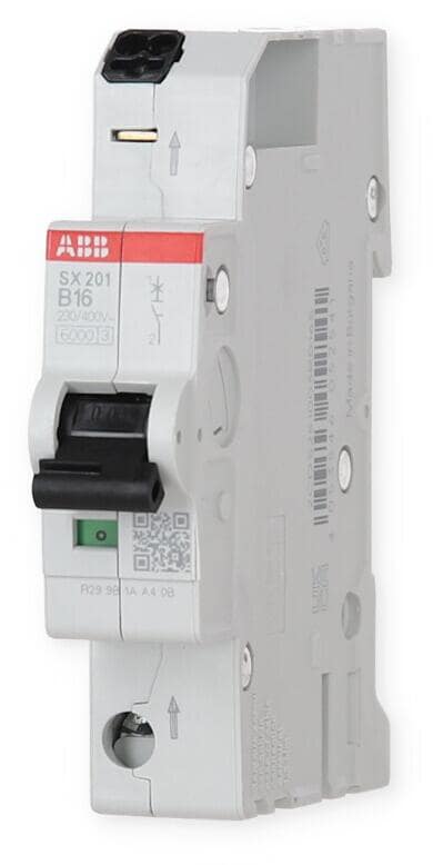 ABB SX201-B16, Leitungsschutzschalter B16 A, 1-pol 6kA, Serie SX201, Flexline, Push-In ...