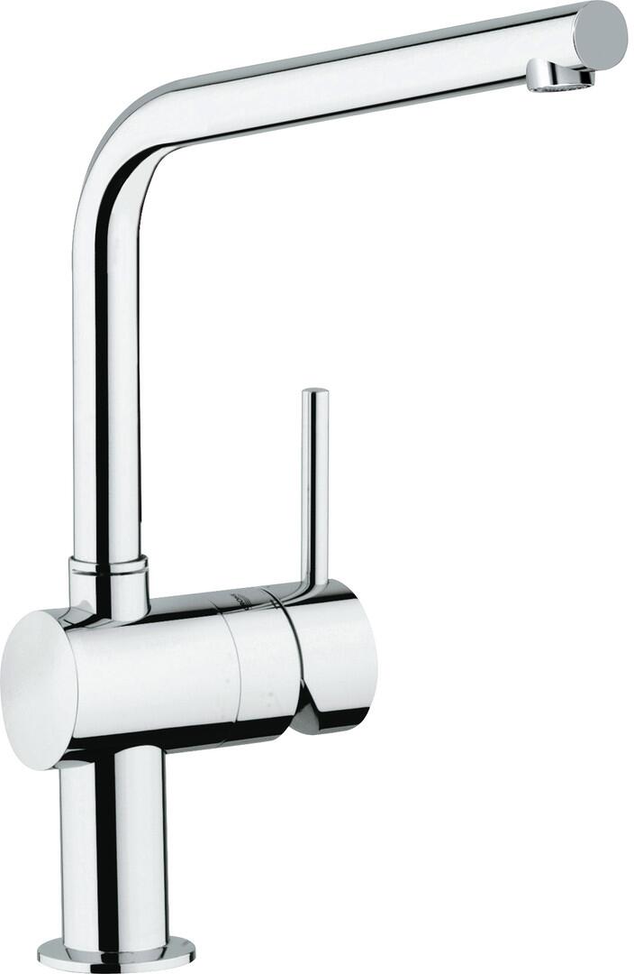 GROHE Minta Einhand-Spültischbatterie, Hochdruck, L-Auslauf, chrom ...