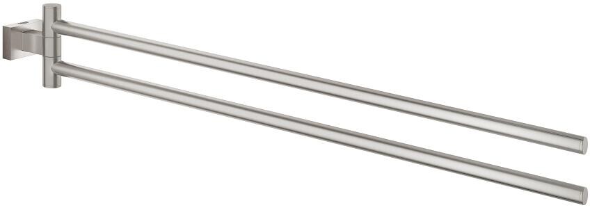 GROHE Essentials Cube Handtuchhalter, 2-armig, supersteel (40624DC1) Elektroshop Wagner