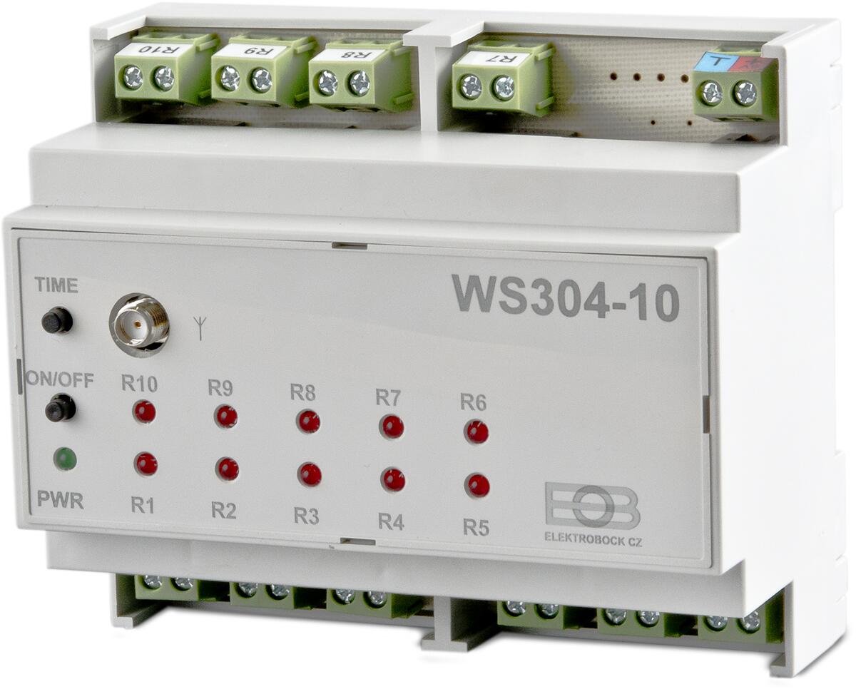 Elektrobock WS304-10 10-kanaliger Empfänger, für DIN Hutschiene, Weiß ...