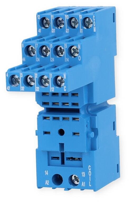 Finder 94.04 Relaisfassung blau Schraubanschluss (9404) Elektroshop Wagner