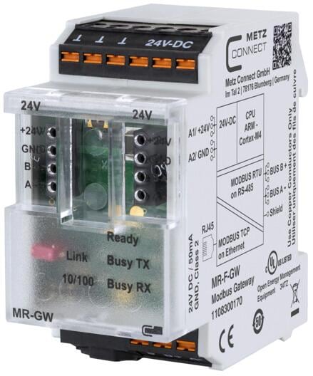 Metz Connect 1108300170 MR-F-GW Modbus RTU / Modbus TCP Gateway ...