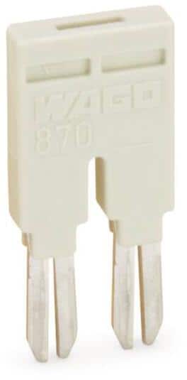 Wago Brücker, 2-fach, isoliert, lichtgrau, 25 Stück (870-402) Elektroshop Wagner