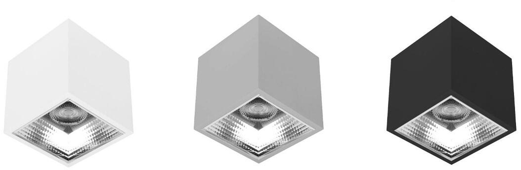 Brumberg APOLLO MIDI LED-Anbaudownlight, 14,5 W, 55°, Reflektor silber ...