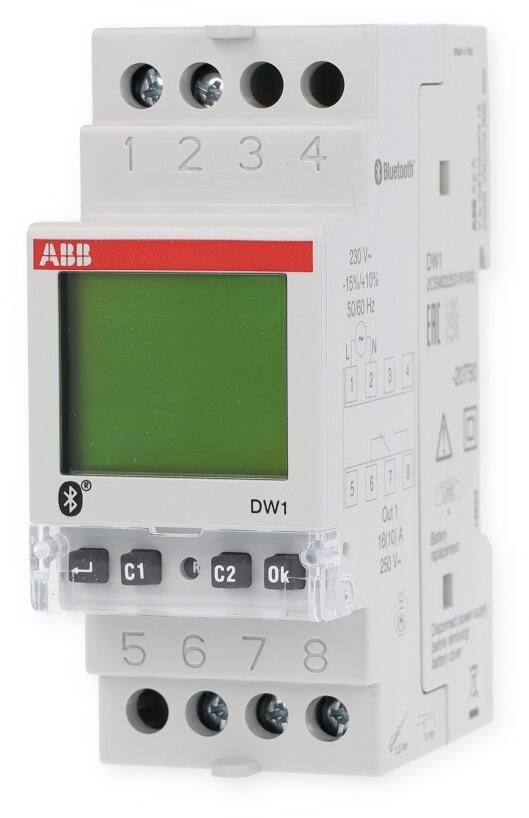 ABB DW1 Wochenzeitschaltuhr 1 Kanal Bluetooth Programmierung, digital ...