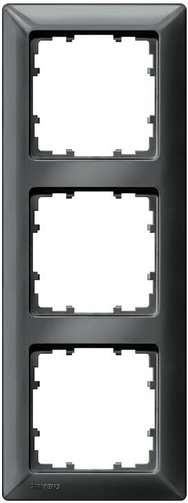 Siemens DELTA line Rahmen 3fach, 222x80mm, carbon-metallic (5TG25536 ...
