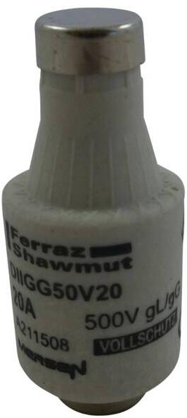 Mersen DIIGG50V20 Sicherungseinsatz gG DII, E27, AC500V, 20A, blau (A211508) Elektroshop Wagner