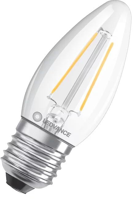 LEDVANCE LED Classic B 40 Filament DIM P 4.8W 827 Clear E27 LED-Lampe ...