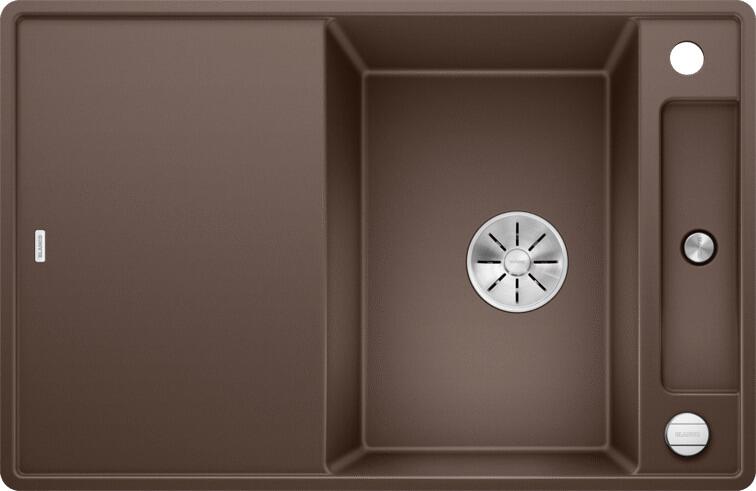 Blanco Axia III 45 S-F Granitspüle mit Ablauffernbedienung/Glasschneidbrett, reversibel, cafe ...