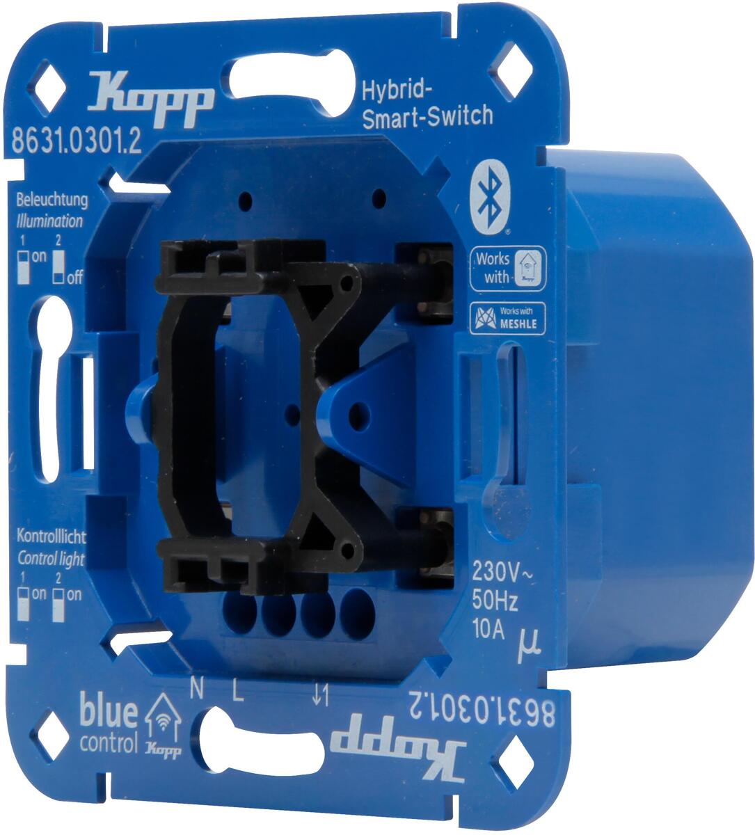 Kopp 863103012 Taster, 1-Kanal, 3-Draht, Blue-control Hybrid-Smart ...