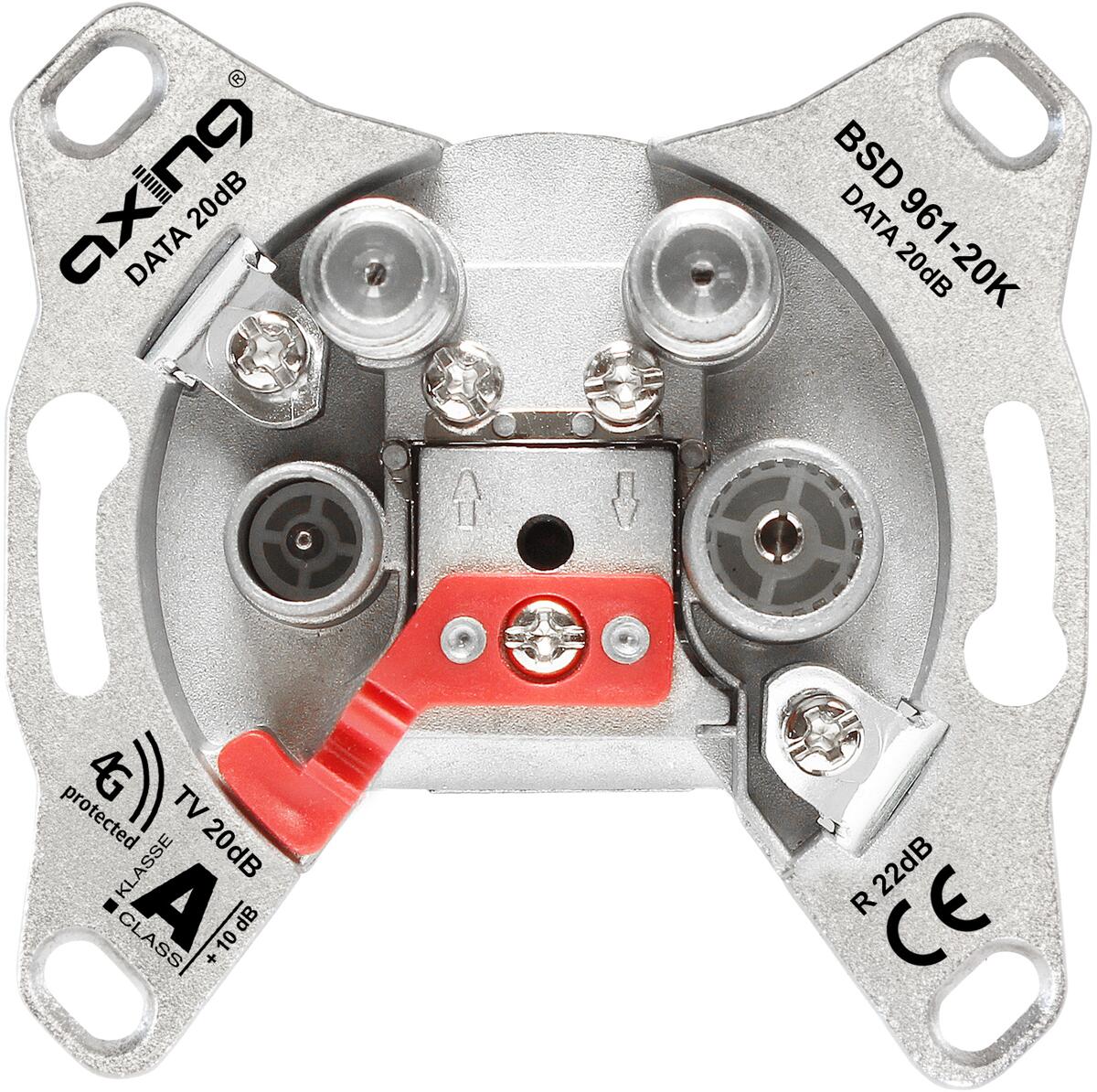 Axing BSD 961-20K Multimedia-Durchgangsdose, 20 dB (BSD96120K ...