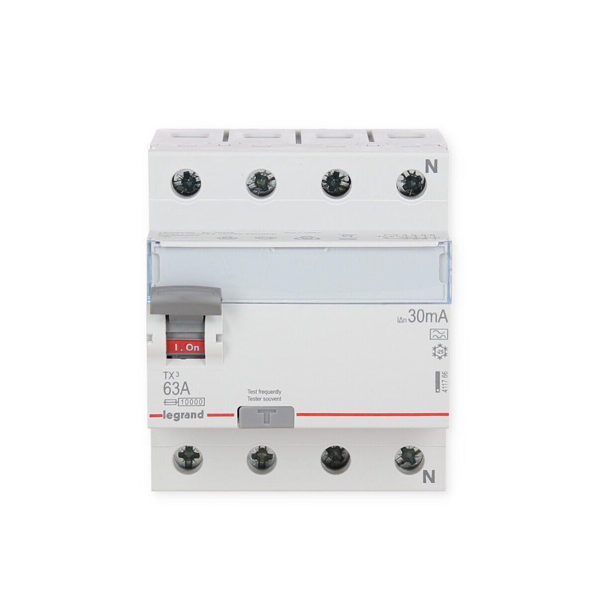 Legrand 411766 TX3 FI-Schutzschalter 63A, 4-Polig, 30mA, Typ-A ...