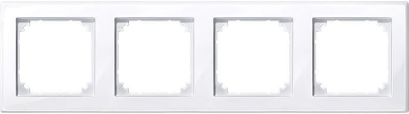 Merten 478425 Rahmen, System M-Smart, 4-fach, aktivweiß glänzend ...