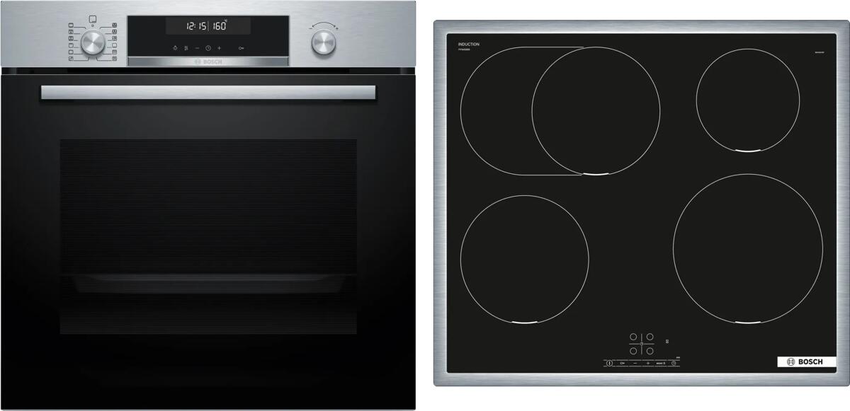 Bosch HBD675CS62 EEK: A+ Einbau-Backofen-Set mit Induktionskochfeld ...