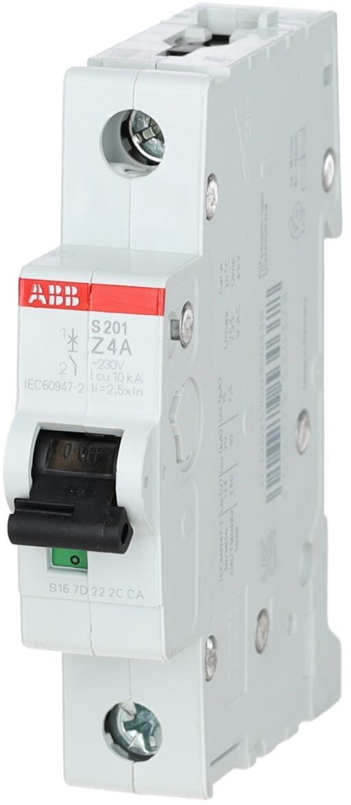 ABB S201-Z4 Sicherungsautomat, Z, 1P, 4A, 4kV (2CDS251001R0338) Elektroshop Wagner