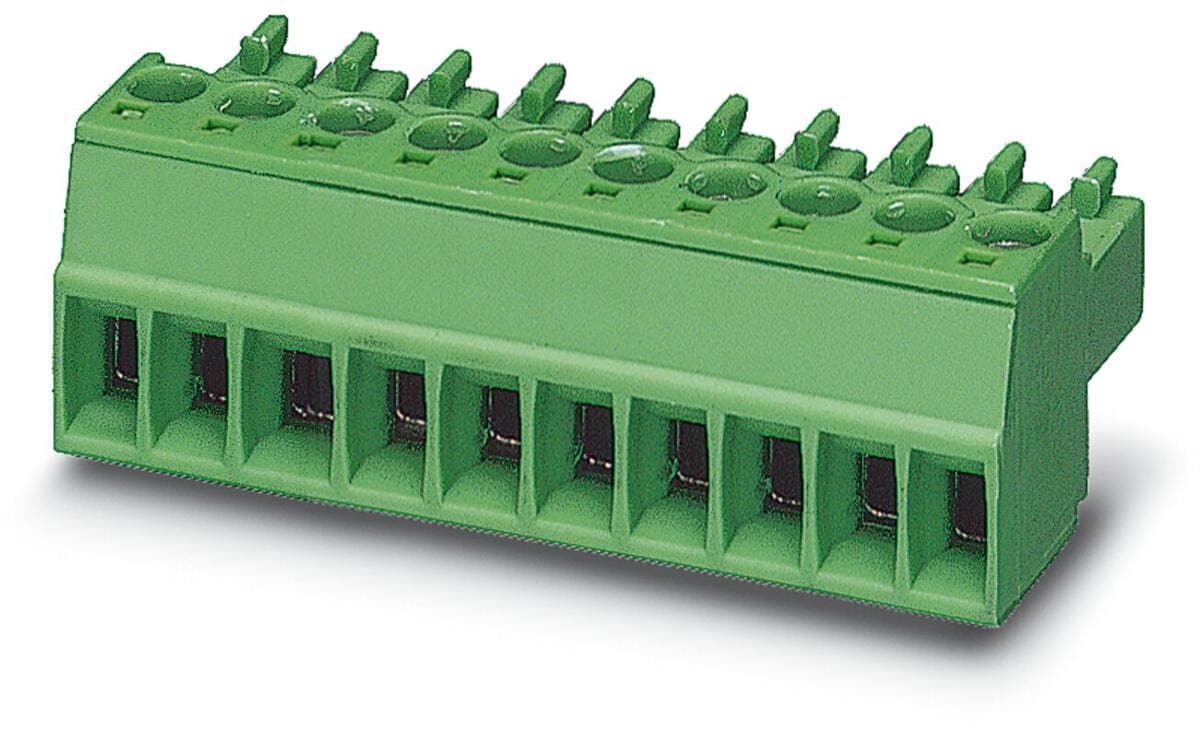 Phoenix Contact Leiterplattenstecker - MC 1,5/ 9-ST-3,81, 8A, grün ...