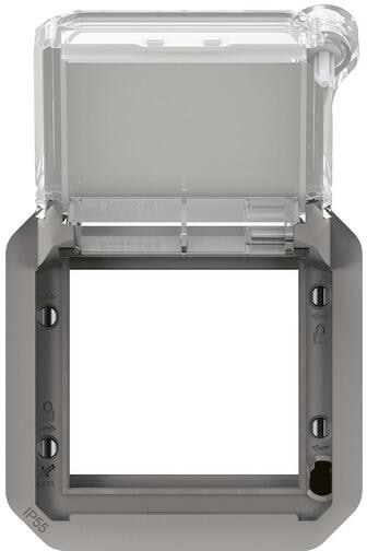 Legrand Plexo New Einsatz Mosaic Adapter mit transparentem Klappdeckel ...