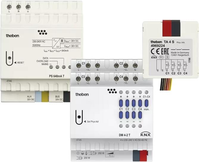 Theben KNX Set 1 FIX Set Schalten und Dimmen von Beleuchtung, DIN ...