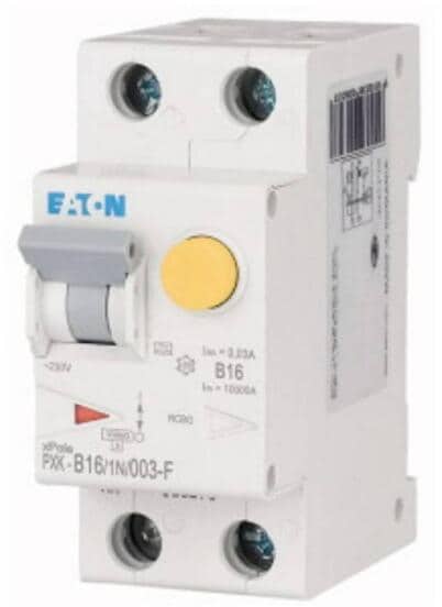 Eaton PXK-B16/1N/003-F Fi/LS Kombischalter, 16A, 1-polig+N, 30mA, B-Charakter, Typ F (193528 ...