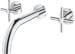 GROHE Atrio 3-Loch-Waschtisch-Batterie, Wandmontage, Kreuzgriffe ...