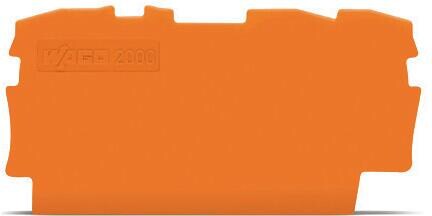 Wago 2000-1392 Abschluss- und Zwischenplatte, 3L, 0,7 mm dick, orange ...