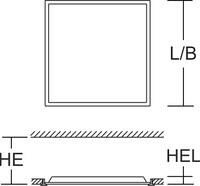 RZB Einlegeleuchte Kaleea Basic, 36W, 3600lm, 4000K, weiß (312559.002.1.76) Elektroshop Wagner