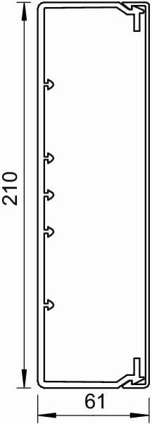 OBO Bettermann WDK60210RW Wand- und Deckenkanal, mit Bodenlochung ...