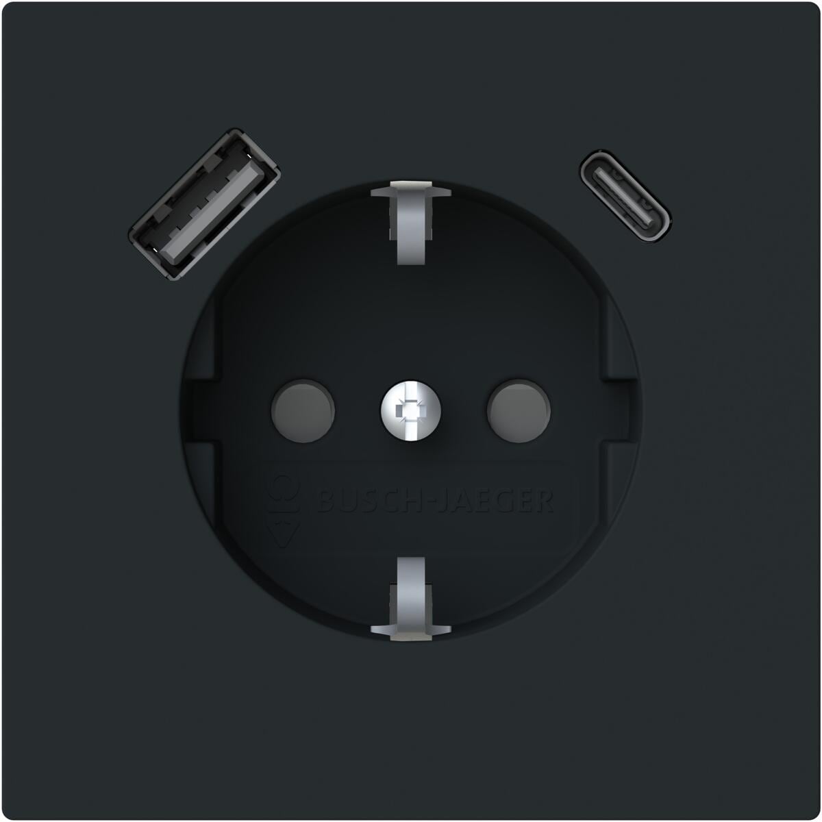 Busch-Jaeger 20 EUCB2USBAC-45M SCHUKO USB-Steckdosen-Einsatz Safety+ ...