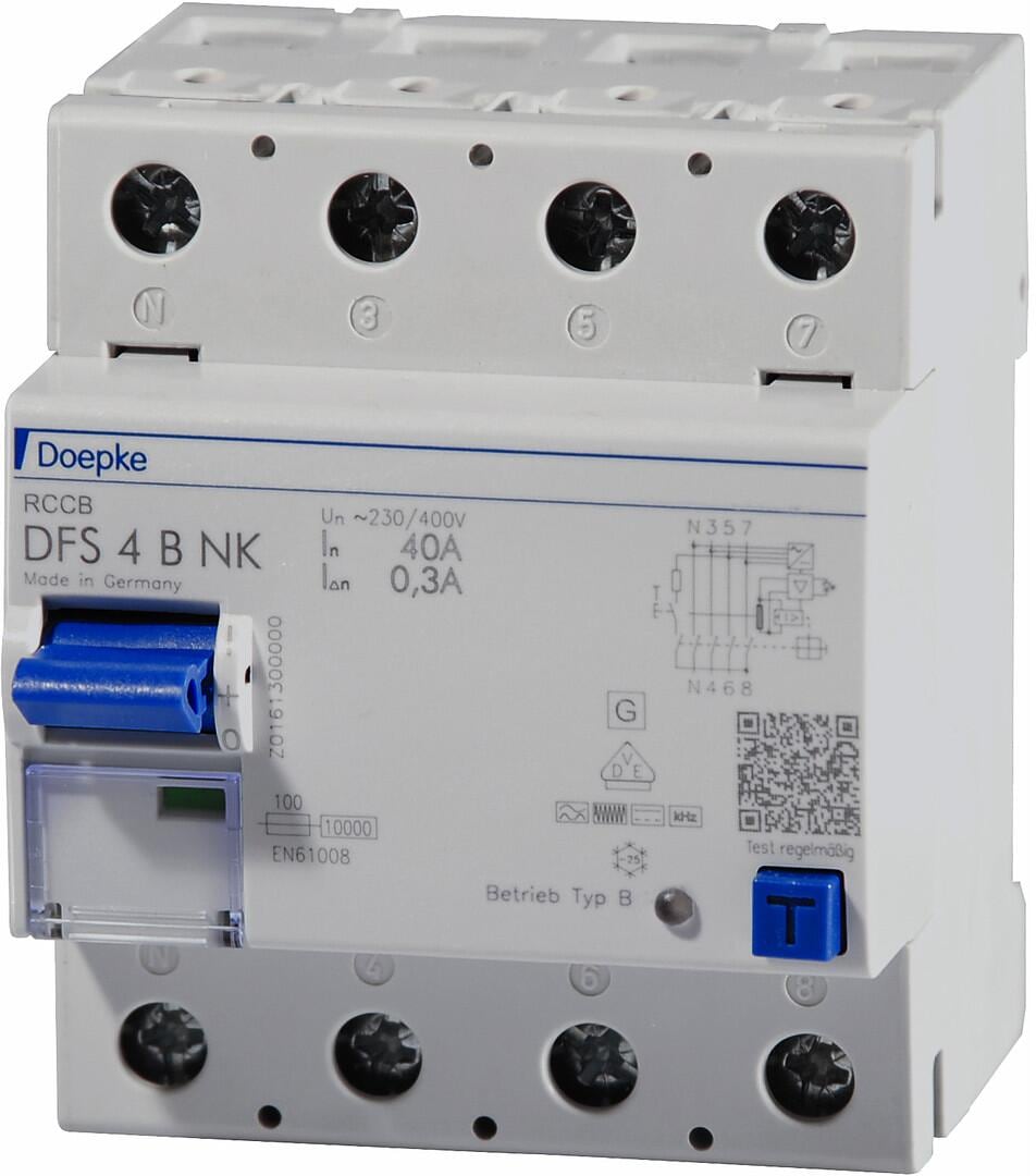 Doepke DFS 4 016-4/0,03-B NK Fehlerstromschutzschalter, 16/0,03A, 4-Polig, Typ B (09114995 ...