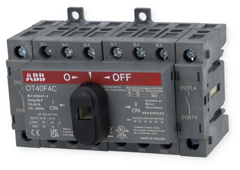 ABB OT40F4C Lastumschalter, 4-polig, 40A (1SCA104934R1001) Elektroshop Wagner