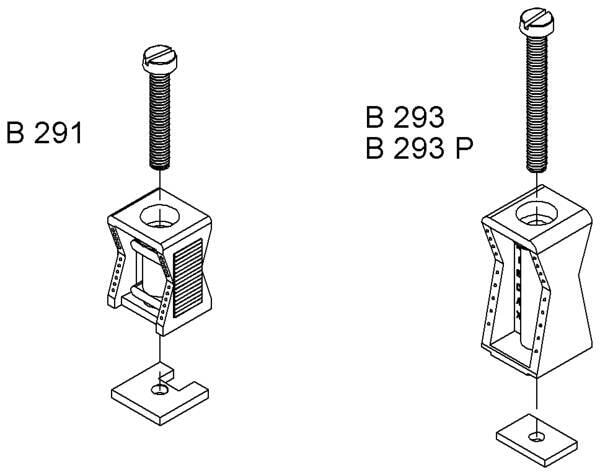 Niedax B291 Reihenschelle, für Leitungs-Dm. 5-25mm PS Kunst ...