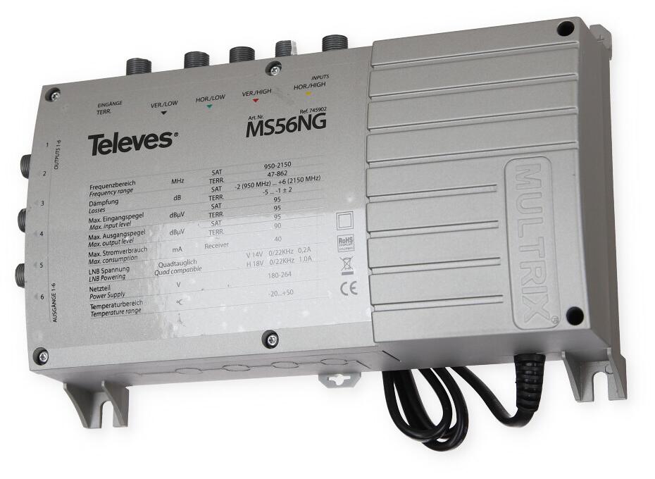 Televes Multrix 5 in 6 Guss-Multischalter (MS56NG) Elektroshop Wagner