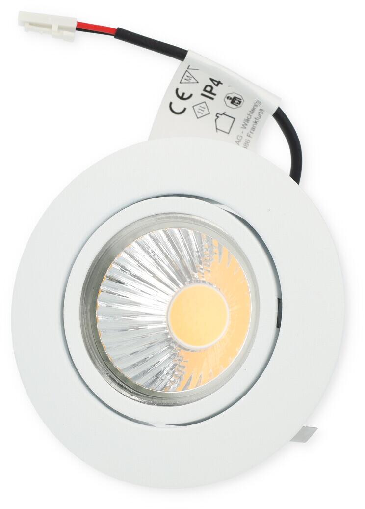 Nobile LED Downlight A 5068 T Flat weiß-matt 8W 930 38° dim C, 900lm ...