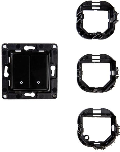 Shelly Wall Switch 2 Wandtaster, 2-fach, schwarz (Shelly_WS_2_s ...