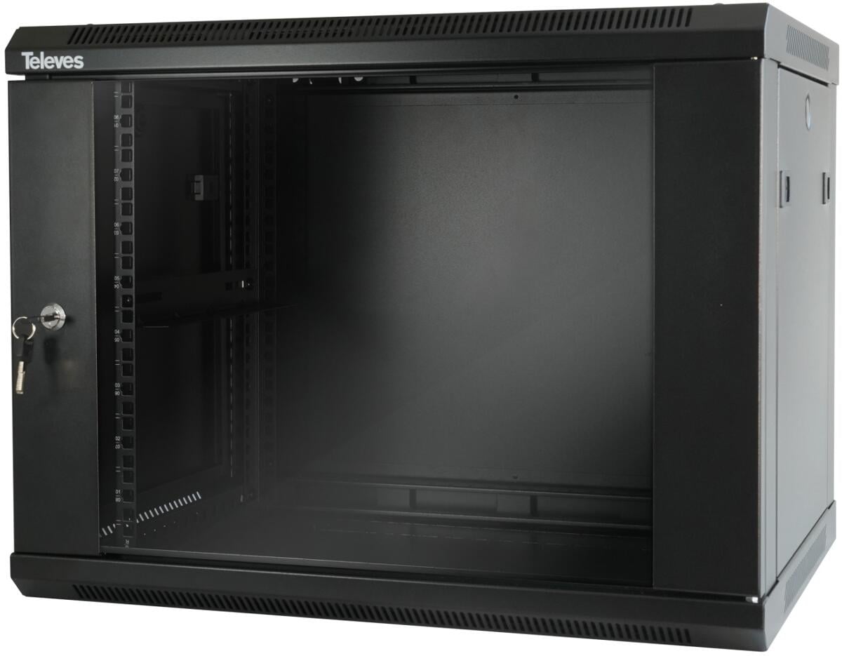 Televes MSR 198 Montageschrank 19Z, 8U montiert, 600 x 460 x 450mm ...