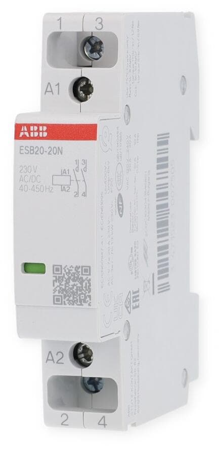 ABB ESB20-20N-06 Installationsschütz 2S, 20A, 230V, 2-Polig (1SBE121111R0620) Elektroshop Wagner