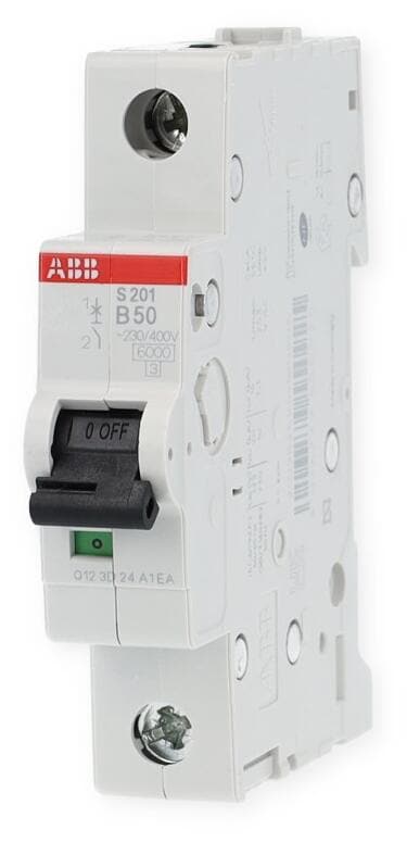 ABB S201-B50 Sicherungsautomat 6kA, 50A, 1P (2CDS251001R0505) Elektroshop Wagner