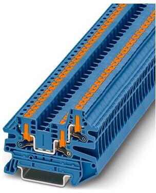 Phoenix Contact PTV 2,5-Twin Bu Durchgangsklemme, 800V, 0,14-4mm², 24A, blau (1078971 ...