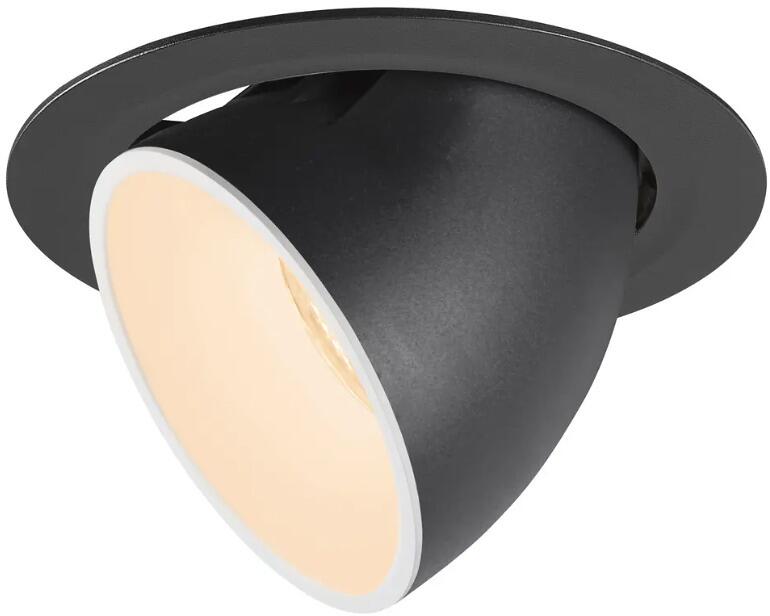 SLV NUMINOS GIMBLE XL Deckeneinbauleuchte, 2700K, 40°, schwarz/weiß ...