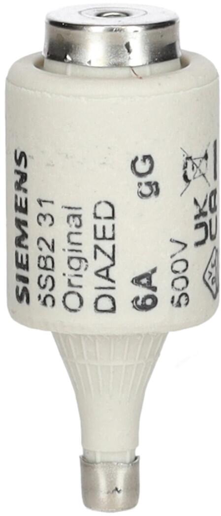 Siemens 5SB231 Diazed-Sicherungseinsätze GL, DII, 6A, 25 Stck ...