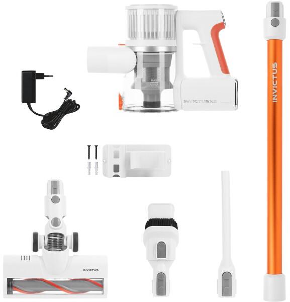 Invictus X5 Akkustaubsauger, 200W, Set 12-tlg., Facelift, weiß/orange ...