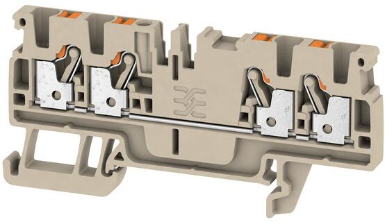 Weidmüller A4C 2,5 Durchgangs-Reihenklemme, PUSH IN, 2.5 mm², 800 V, 24 ...