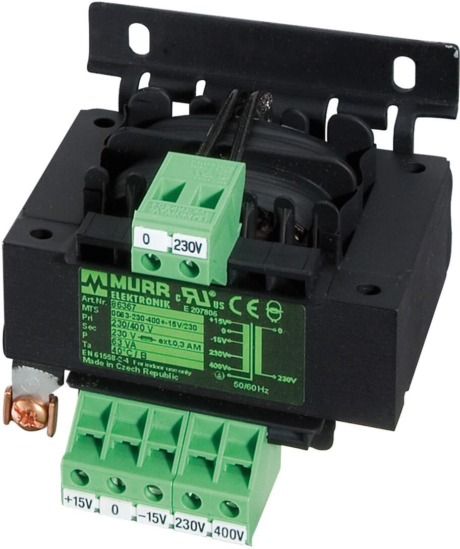 Murr 86363 MTS 0160-230-400+-15V/24 Einphasen-Sicherheitstransformator ...